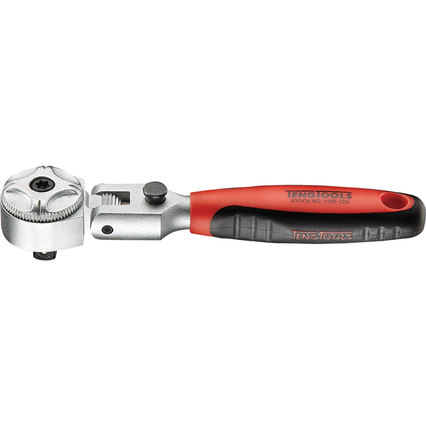 Teng 1/2in Dr. Flex-Head Stubby Ratchet Handle 72T - Buy Tools Online