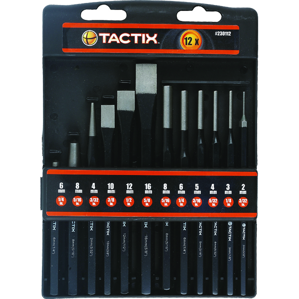Tactix 12pc Chisel & Punch Set - Buy Tools Online